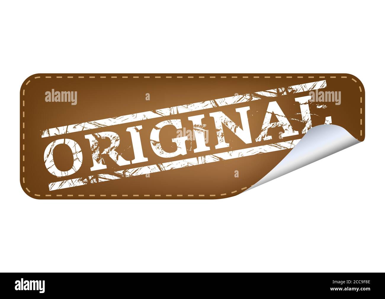 Illustration of a label with an original sign isolated on a white ...