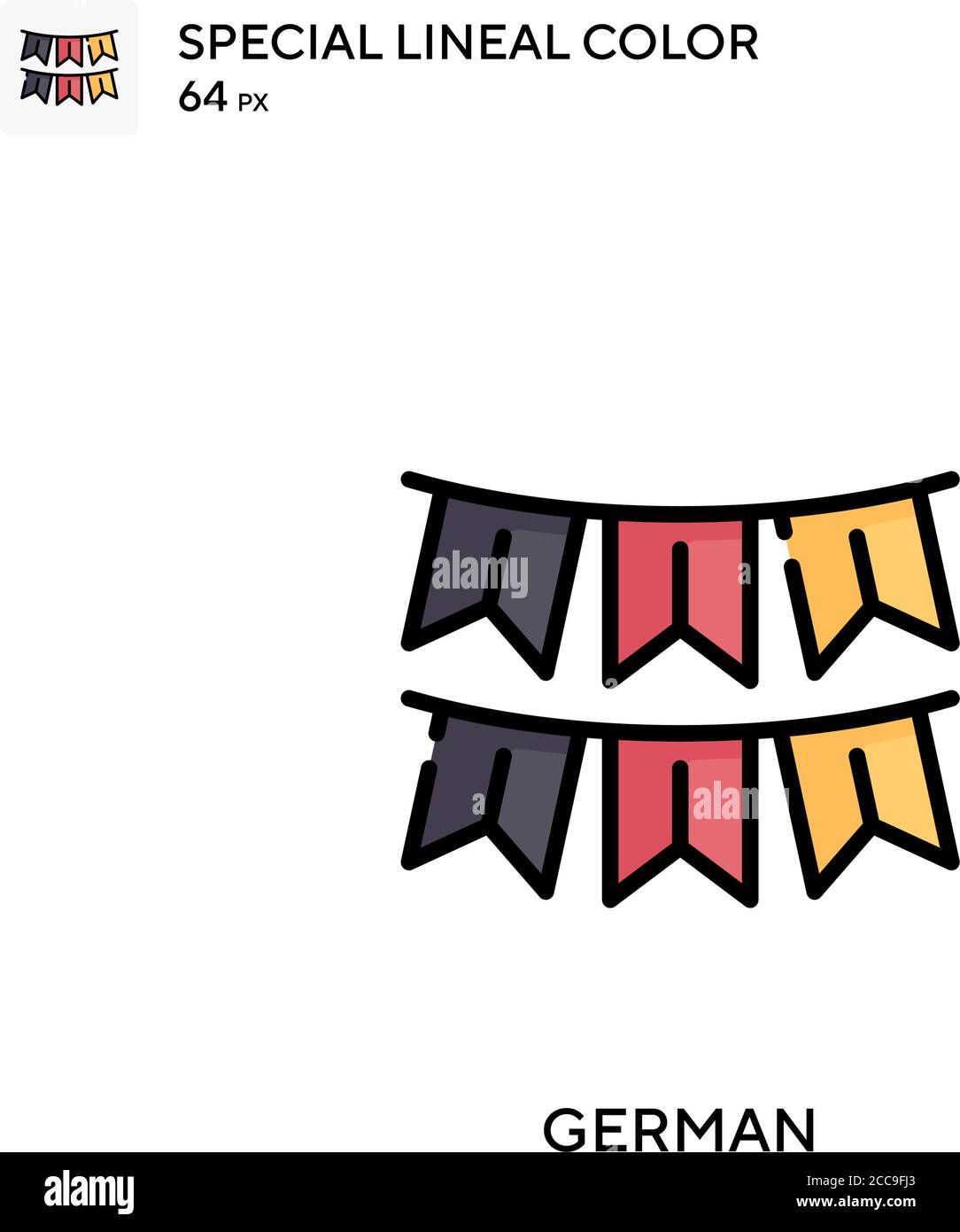 German Special lineal color vector icon. Illustration symbol design ...