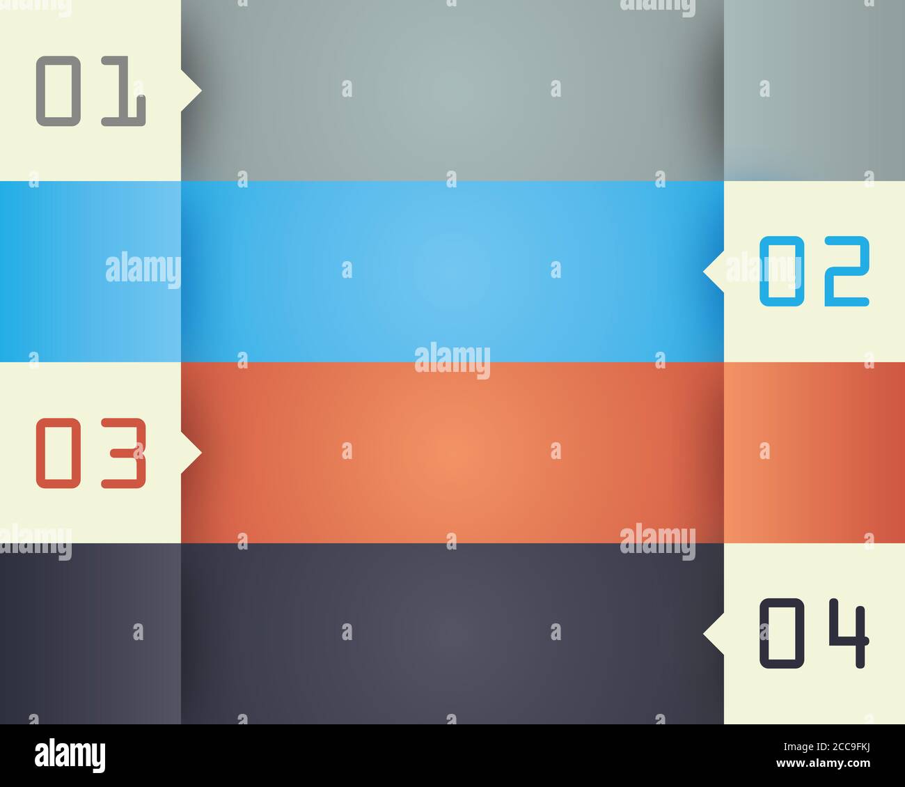 Illustration of numbered lines in different colors Stock Photo - Alamy
