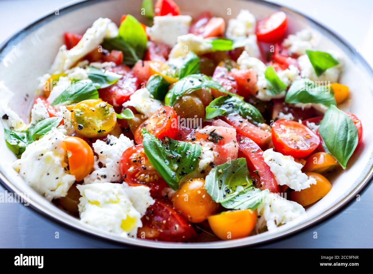 Home made Caprese Salad a traditional Italian salad from Capri made ...