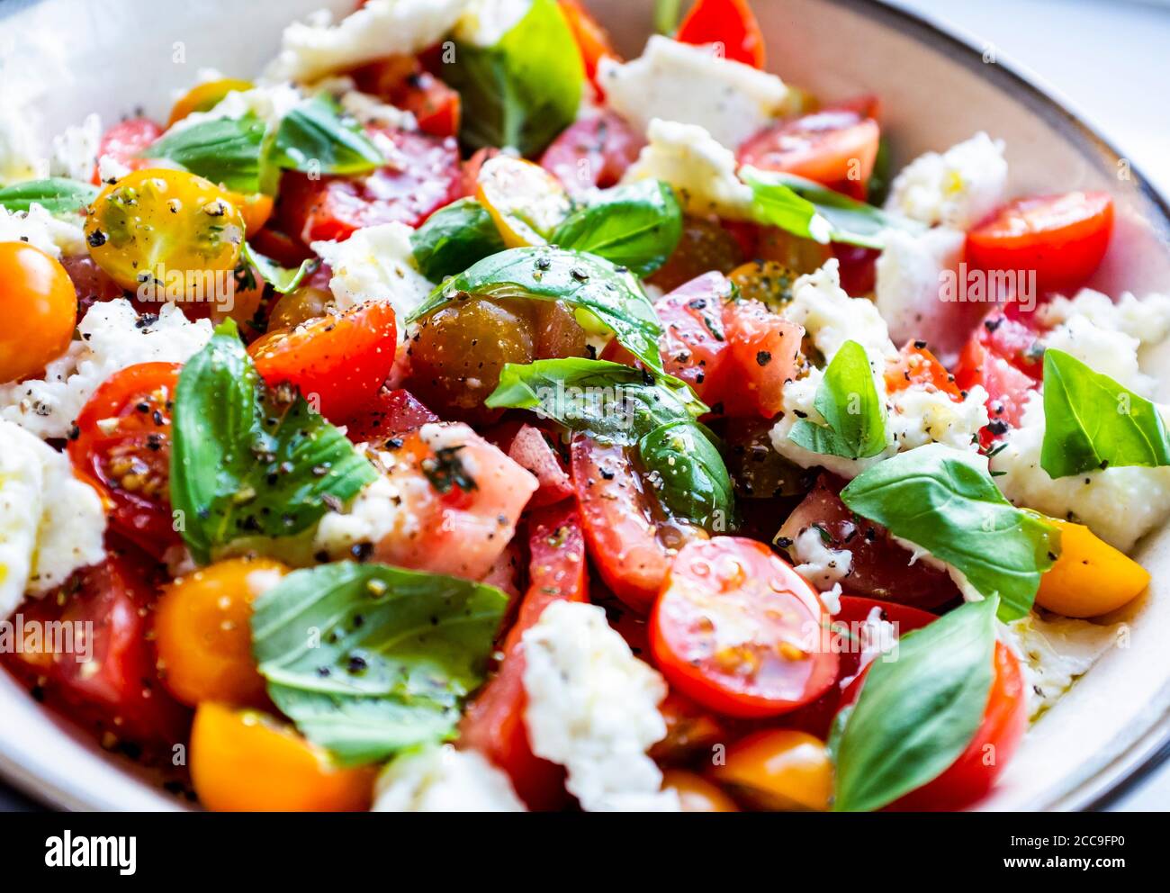 Home made Caprese Salad a traditional Italian salad from Capri made ...