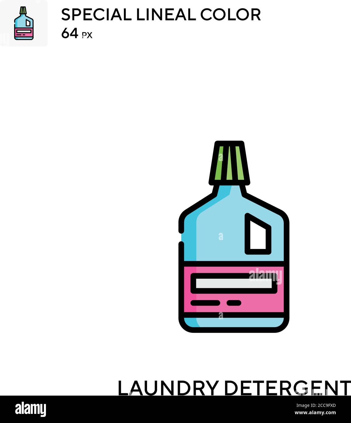 Laundry detergent Special lineal color vector icon. Illustration symbol ...