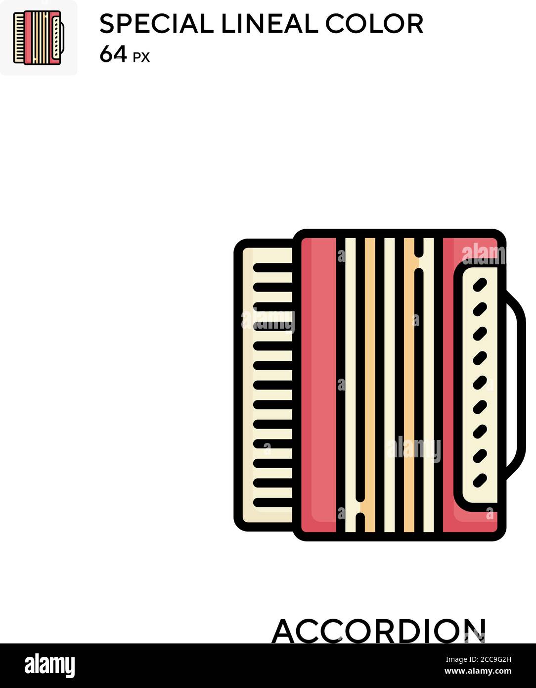 Accordion Special lineal color vector icon. Illustration symbol design ...