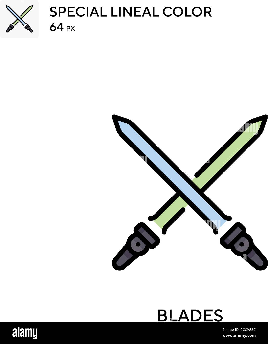 Blades Special lineal color vector icon. Illustration symbol design ...