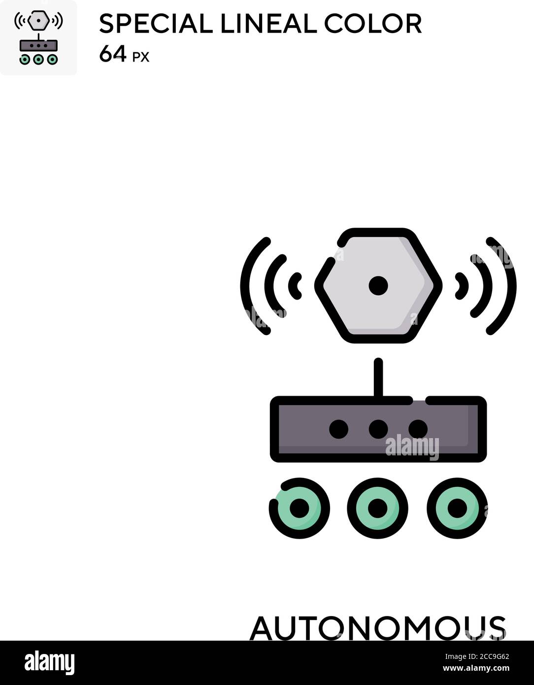 Autonomous Special lineal color vector icon. Illustration symbol design ...