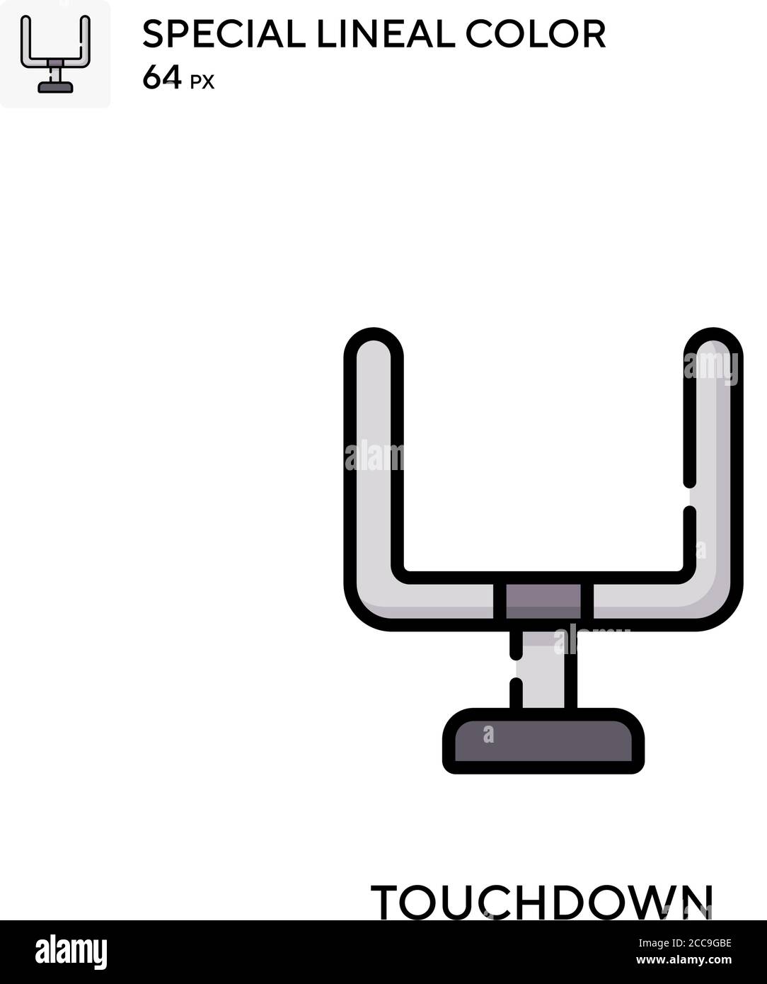 Touchdown Special lineal color vector icon. Illustration symbol design ...