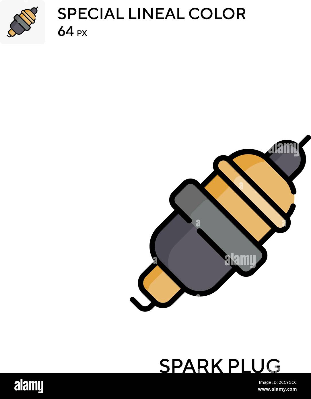 Spark plug Special lineal color vector icon. Illustration symbol design ...
