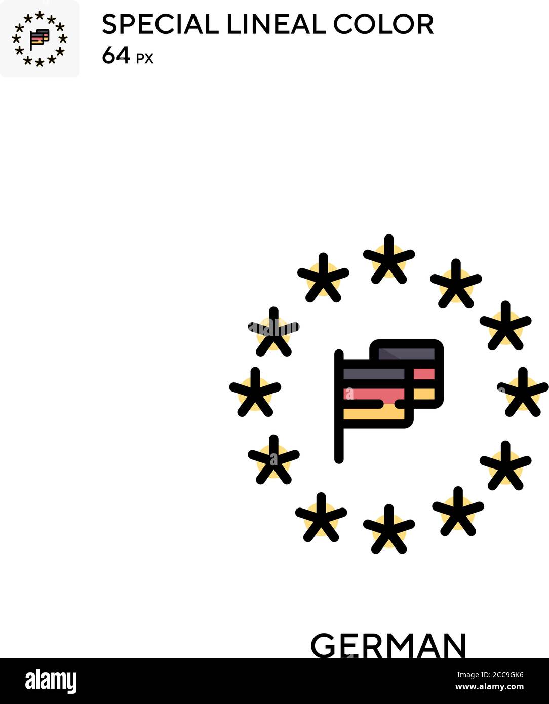 German Special lineal color vector icon. Illustration symbol design ...