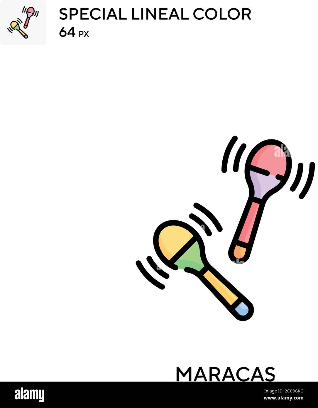 Maracas Special lineal color vector icon. Illustration symbol design ...