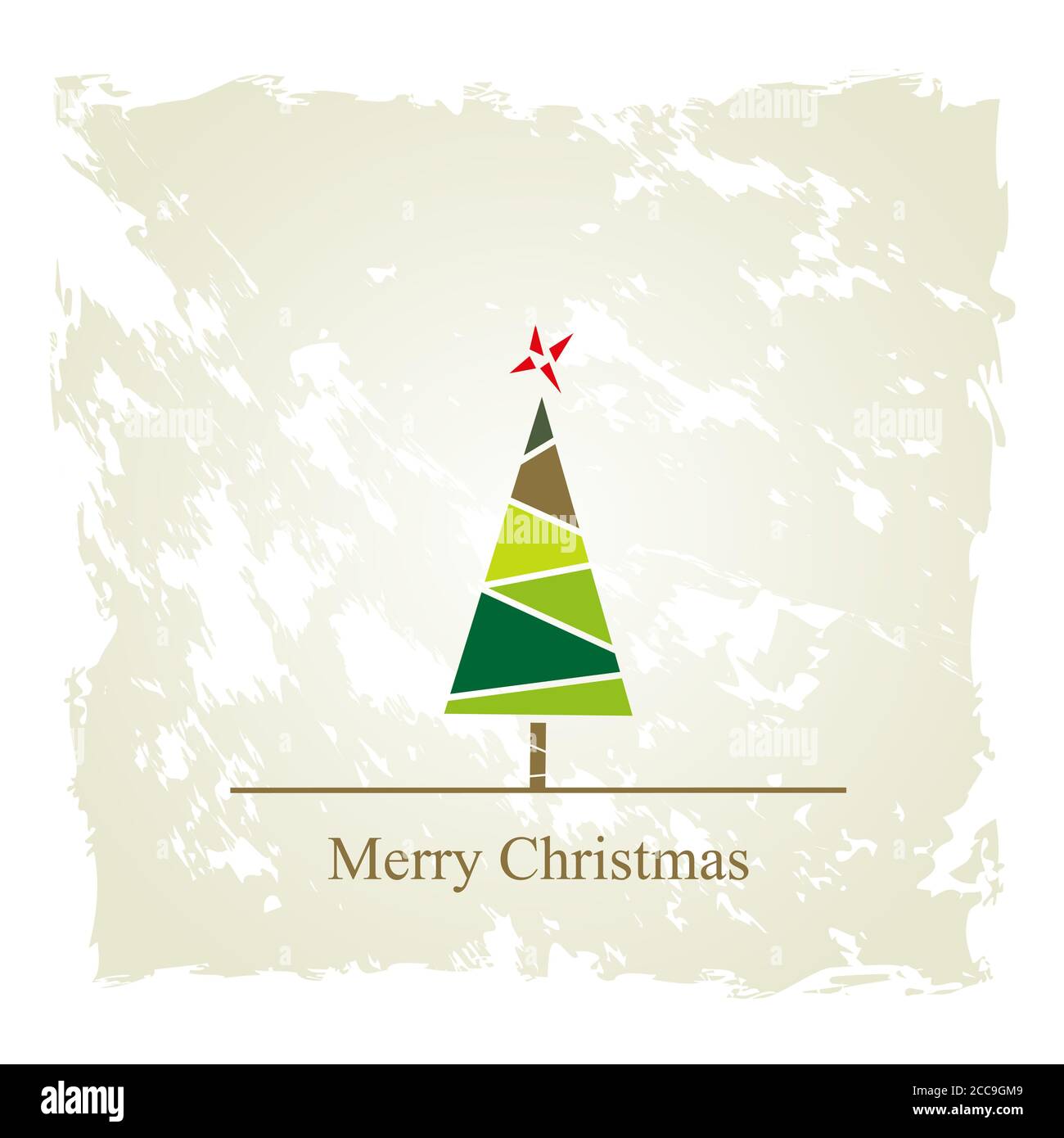 Illustration of a green Christmas tree with the message "Merry ...