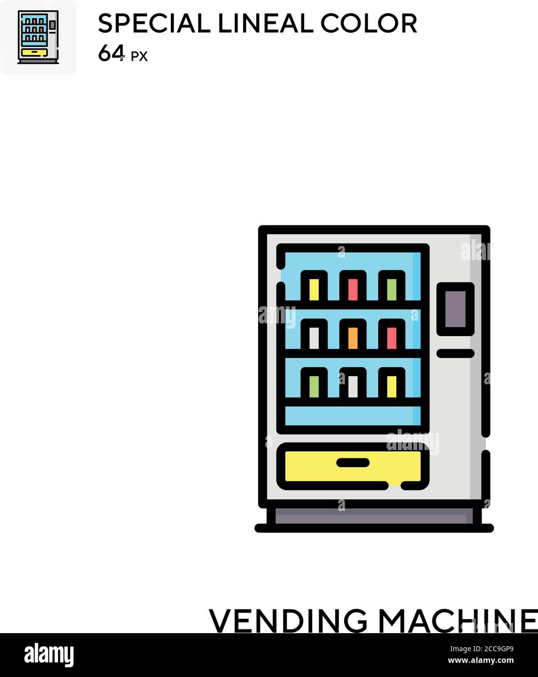 Vending machine Special lineal color vector icon. Illustration symbol ...