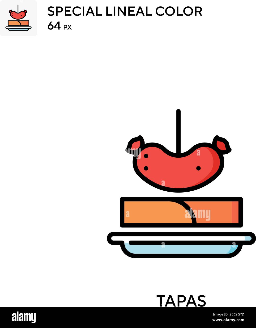 Tapas Special lineal color vector icon. Illustration symbol design ...