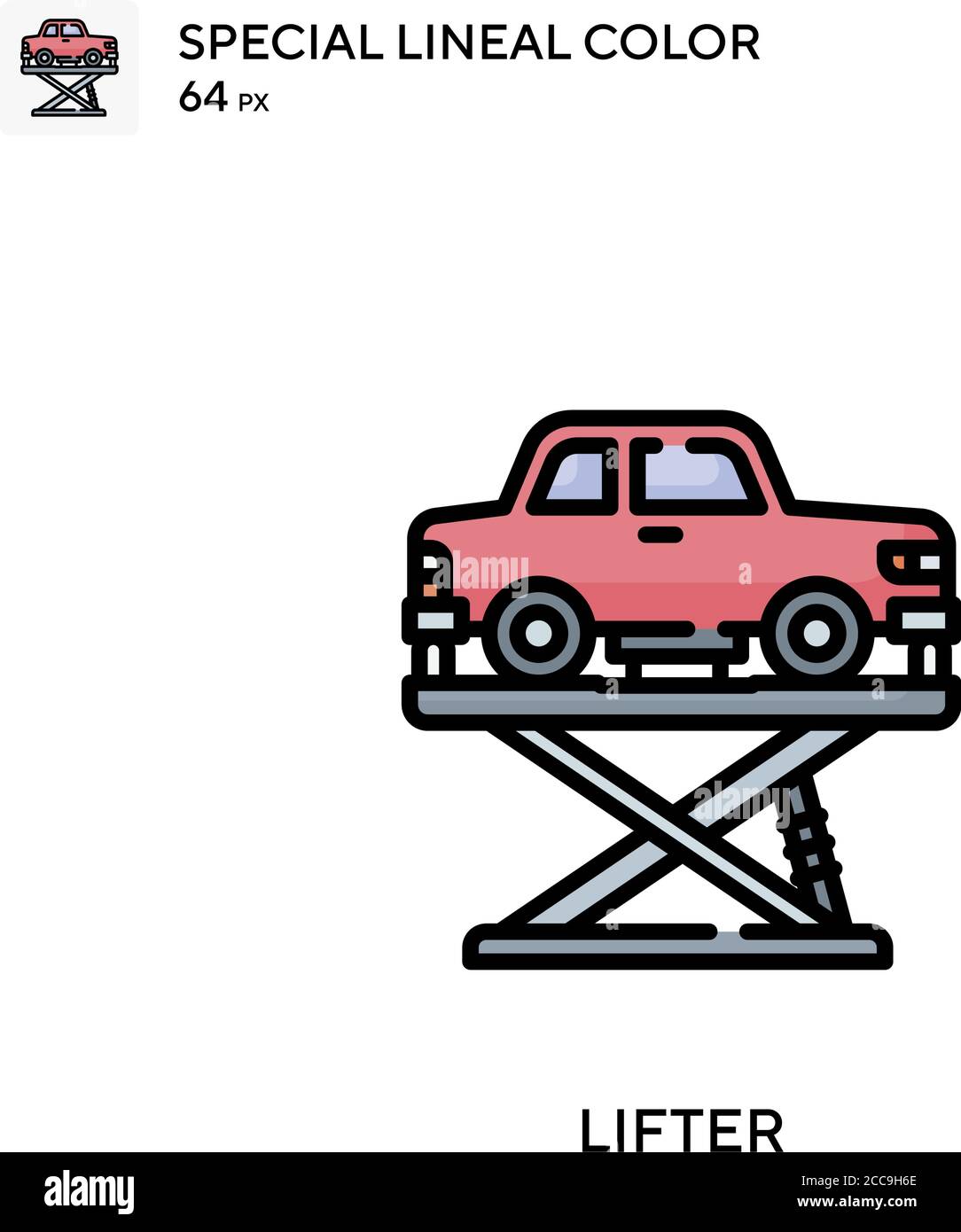 Strong man car lift Cut Out Stock Images & Pictures - Alamy