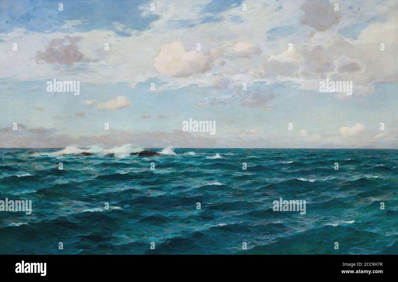 Sundell Thure - Waves - Finnish School - 19th Century Stock Photo - Alamy