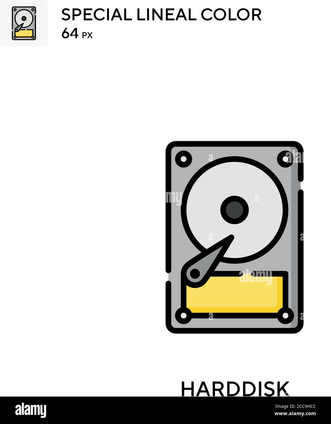 Harddisk Special lineal color vector icon. Illustration symbol design ...