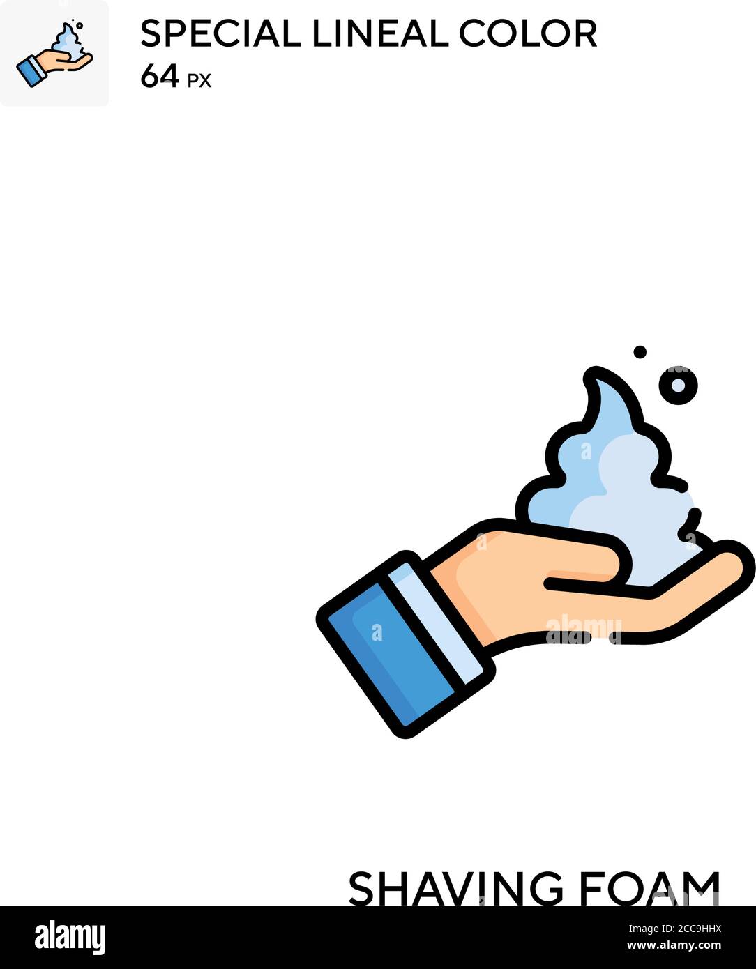 Shaving foam Special lineal color vector icon. Illustration symbol ...