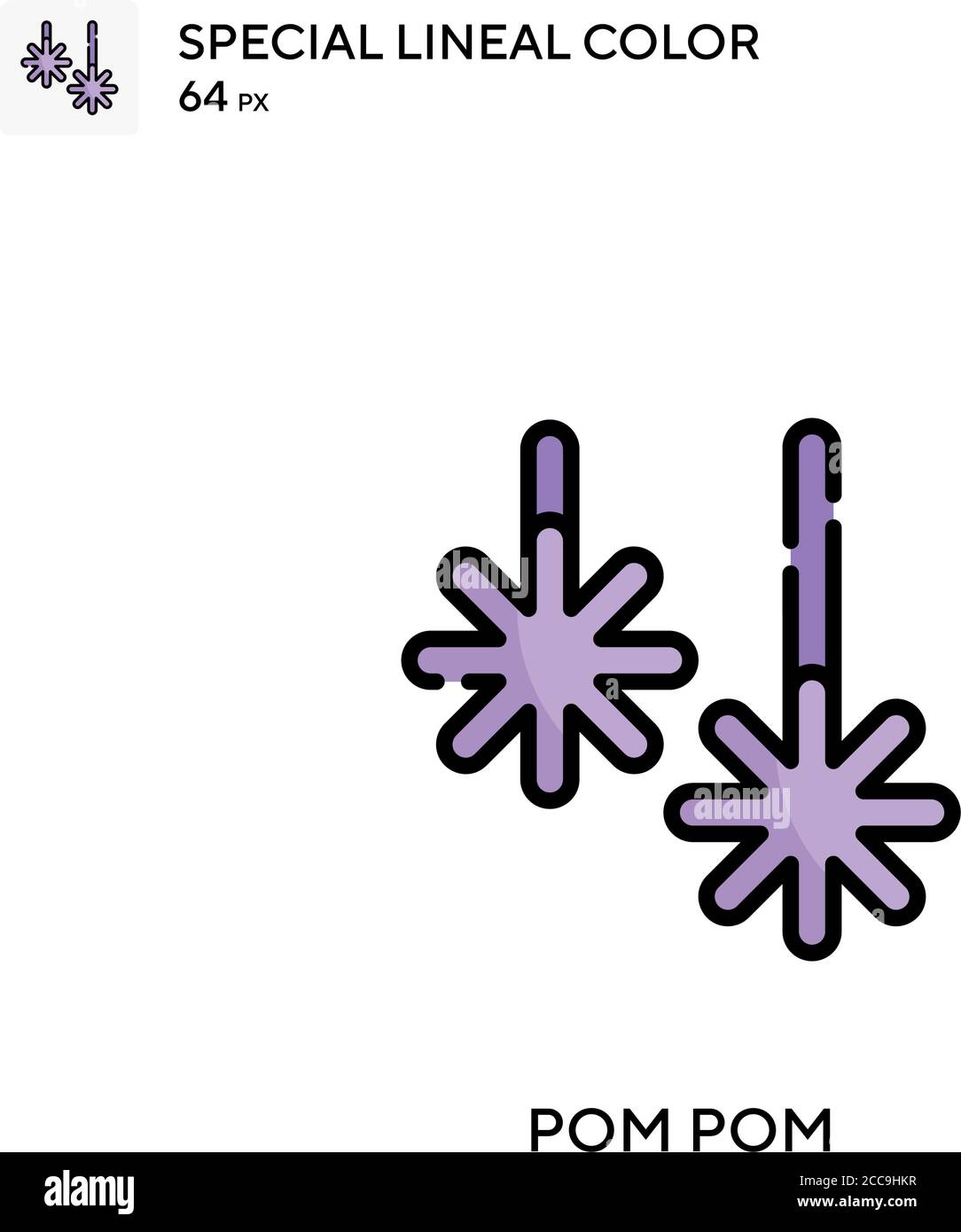 Pom pom Special lineal color vector icon. Illustration symbol design ...