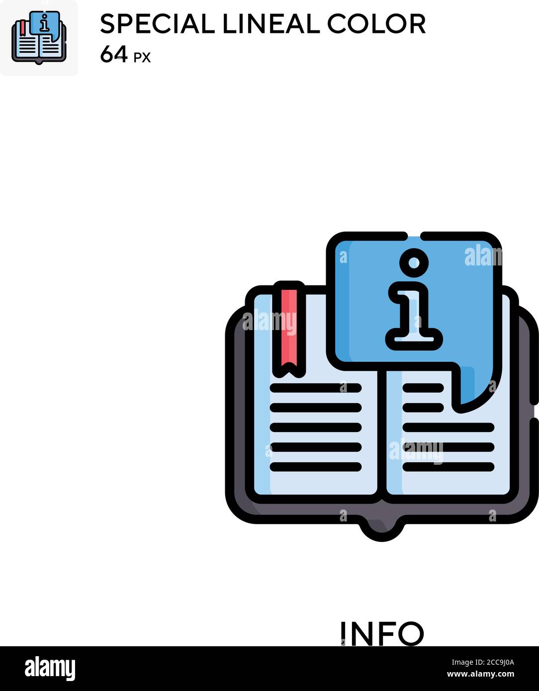 Info Special lineal color vector icon. Illustration symbol design template for web mobile UI ...