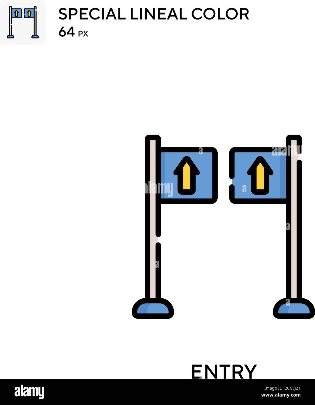 Entry Special lineal color vector icon. Illustration symbol design ...