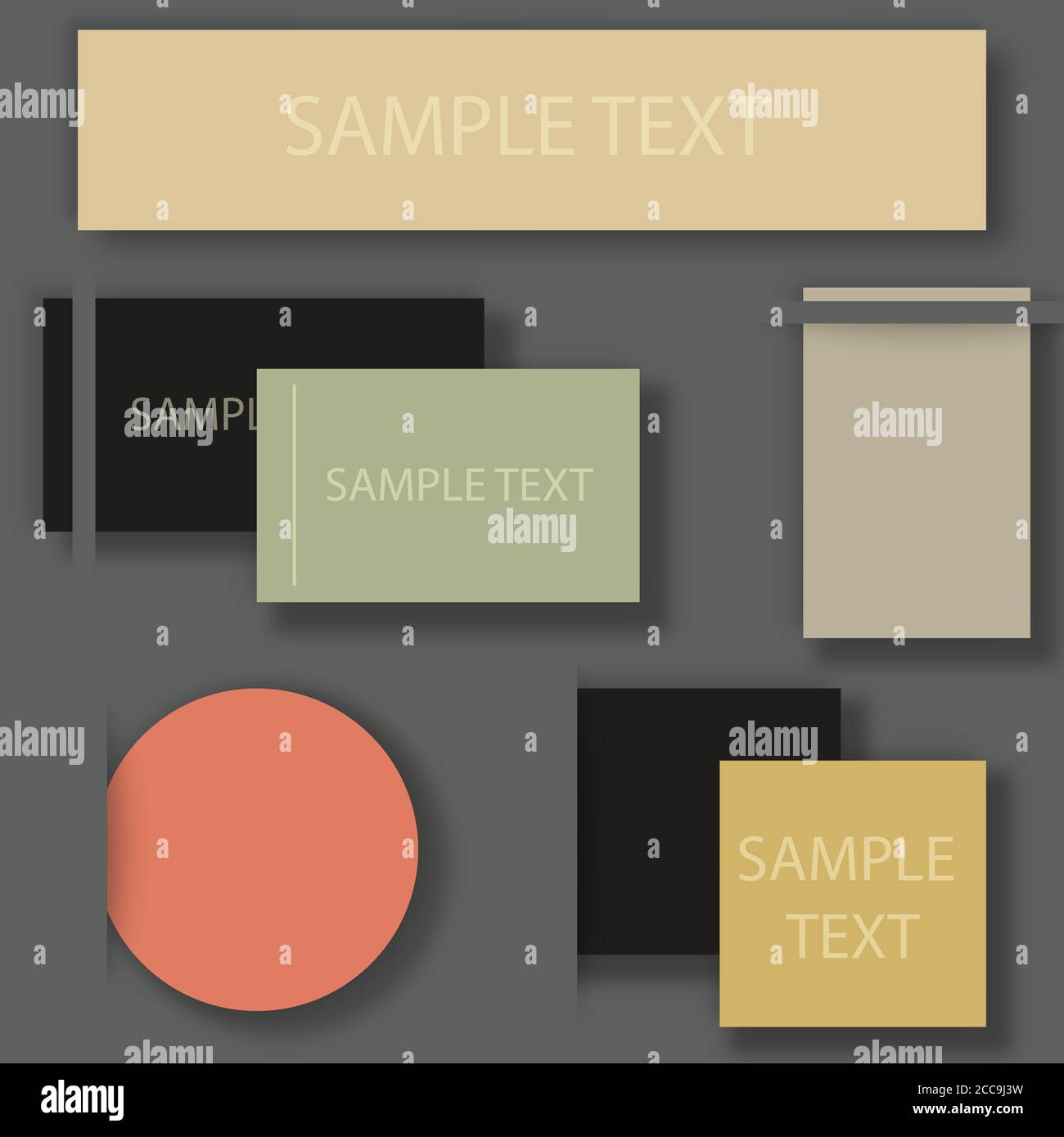 Illustration of office post-it notes in different colors and shapes ...