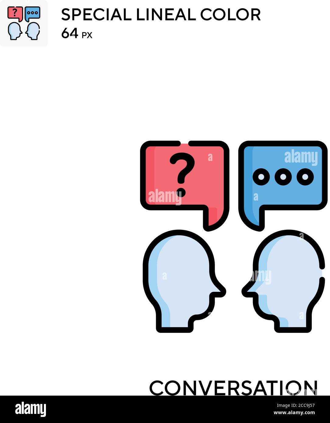 Conversation Special lineal color vector icon. Illustration symbol ...