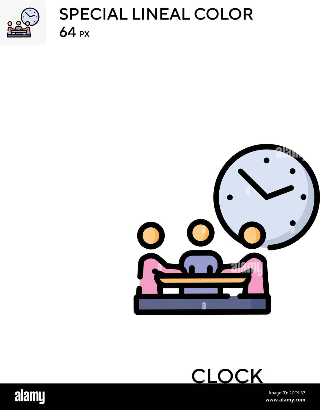 Clock Special lineal color vector icon. Illustration symbol design ...