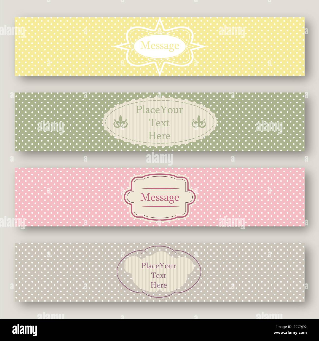 Illustration of a set of colorful banners Stock Photo - Alamy