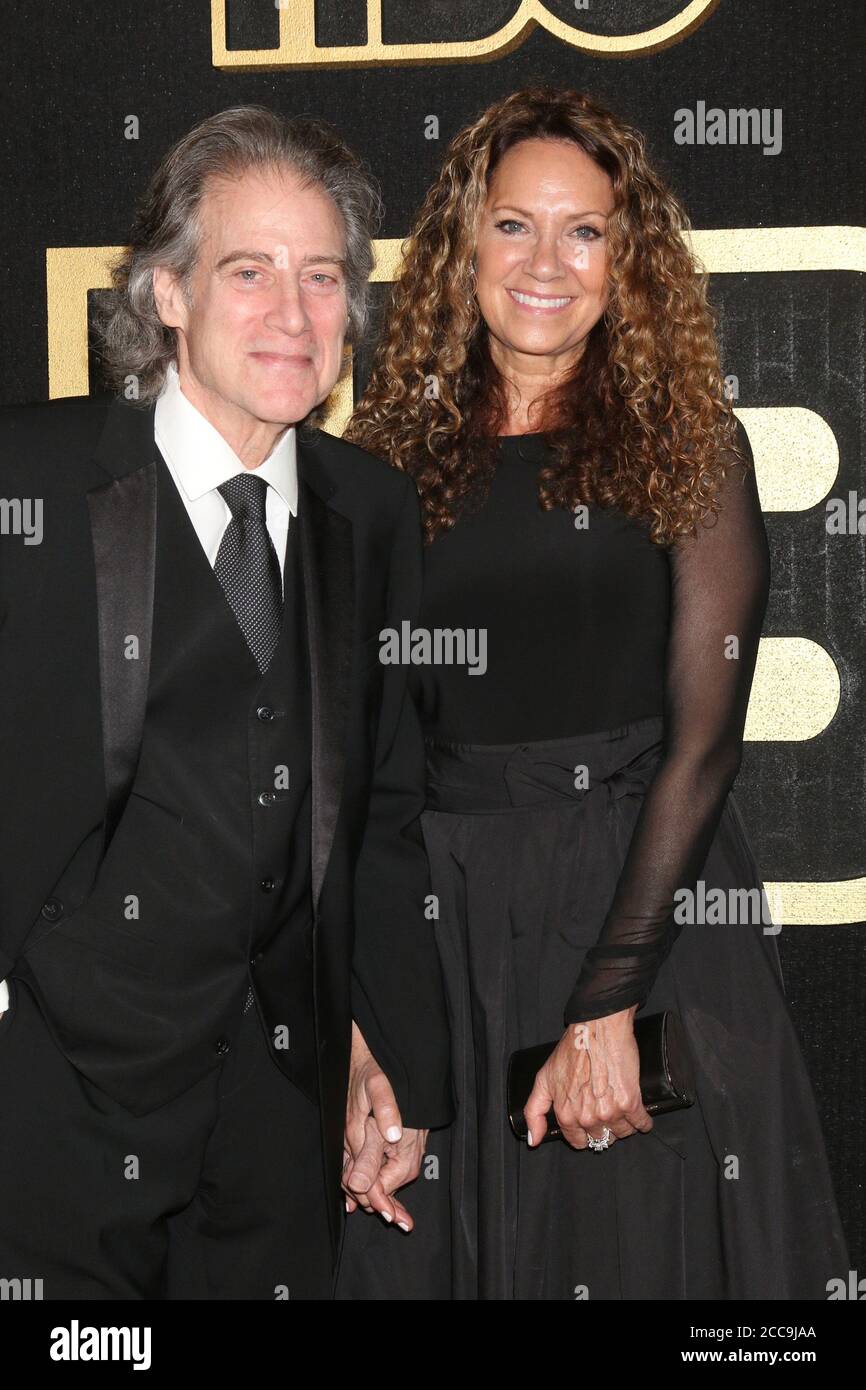 LOS ANGELES - SEP 17: Richard Lewis, Joyce Lapinsky at the HBO Emmy ...