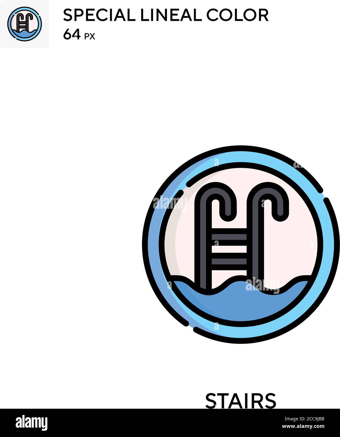 Stairs Special lineal color vector icon. Illustration symbol design ...
