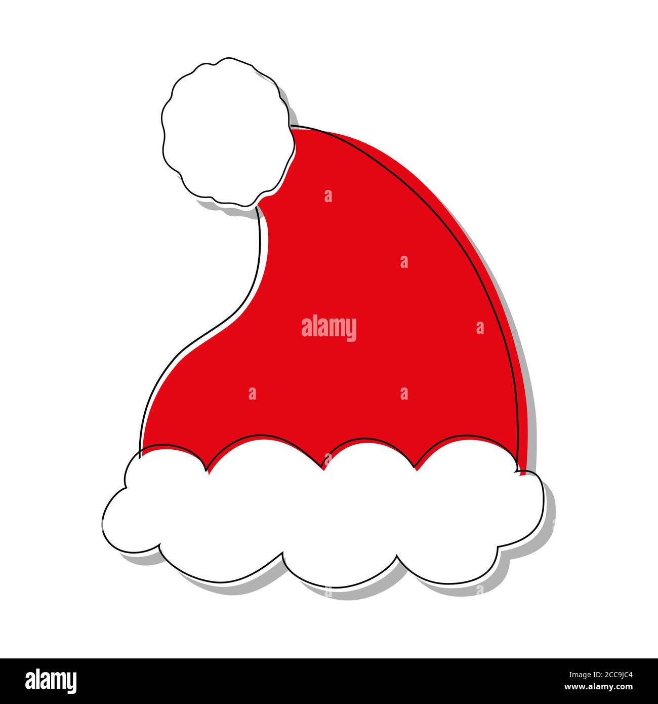 Illustration of Santa's hat - symbol for Christmas season Stock Photo ...