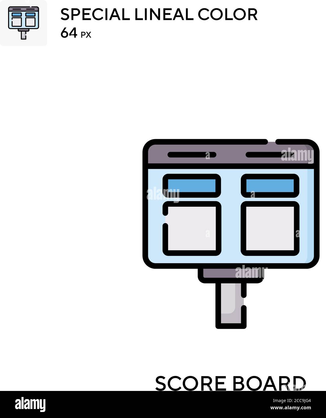 Score board Special lineal color vector icon. Illustration symbol ...