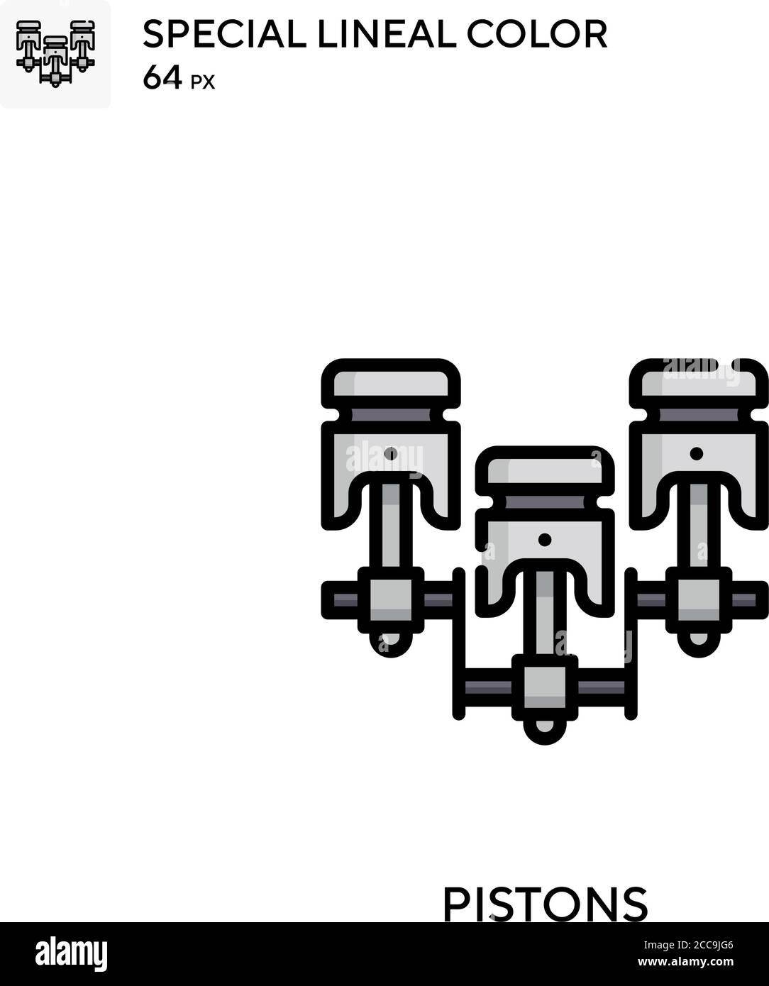 Pistons Special lineal color vector icon. Illustration symbol design template for web mobile UI ...