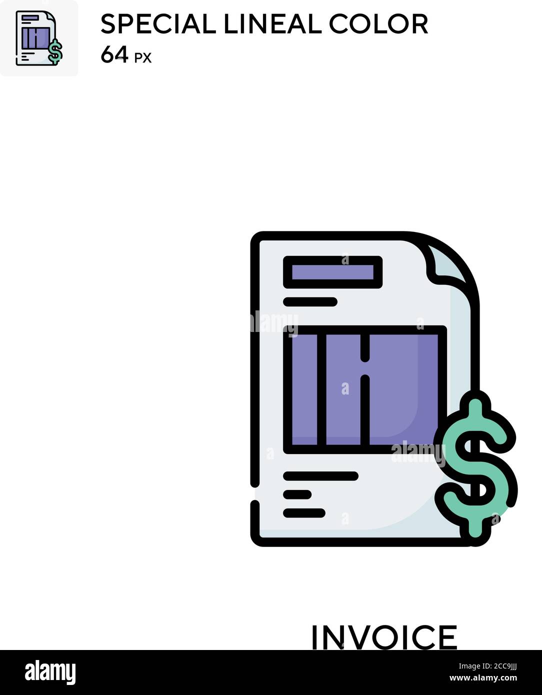 Invoice Special lineal color vector icon. Illustration symbol design ...