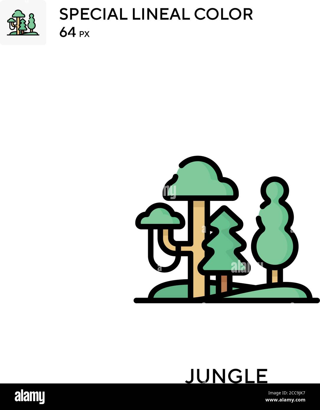 Jungle Special lineal color vector icon. Illustration symbol design ...