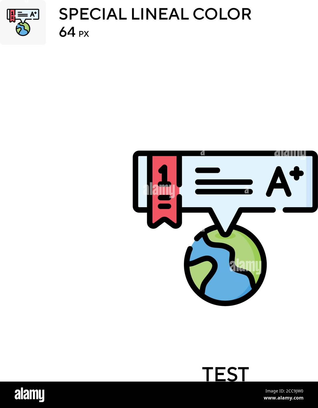 Test Special lineal color vector icon. Illustration symbol design ...