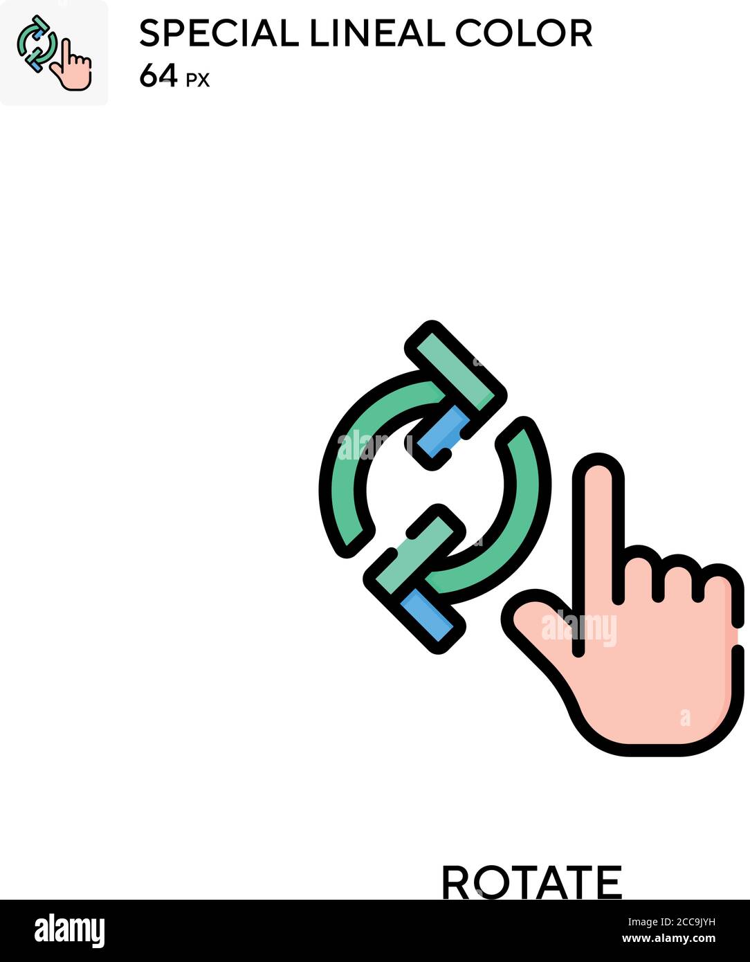Rotate Special lineal color vector icon. Illustration symbol design ...