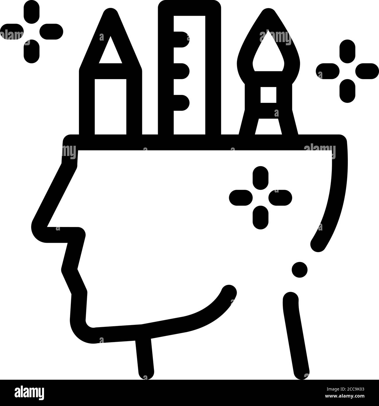 creative designer icon vector outline illustration Stock Vector Image ...