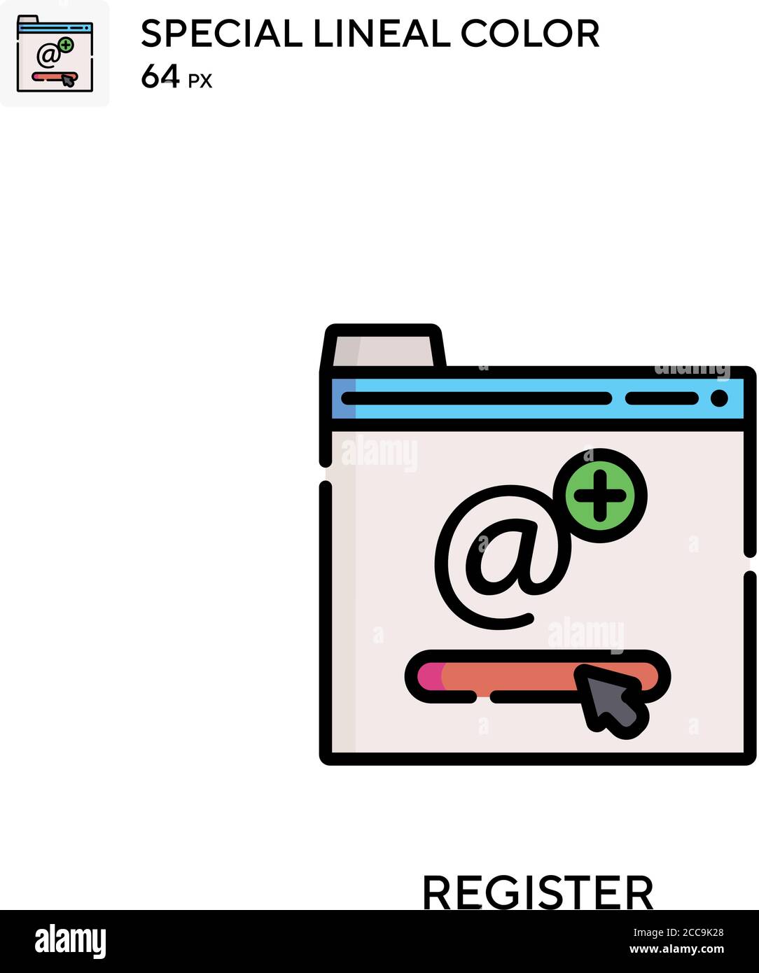 Register Special lineal color vector icon. Illustration symbol design ...