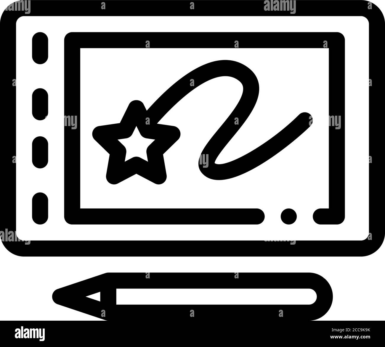 design tablet icon vector outline illustration Stock Vector Image & Art ...