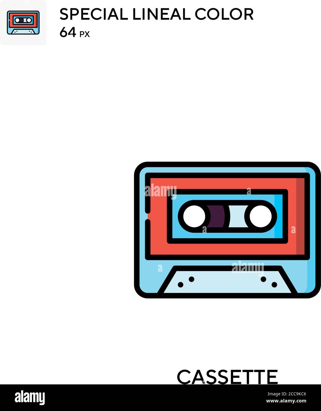 Cassette Special lineal color vector icon. Illustration symbol design ...