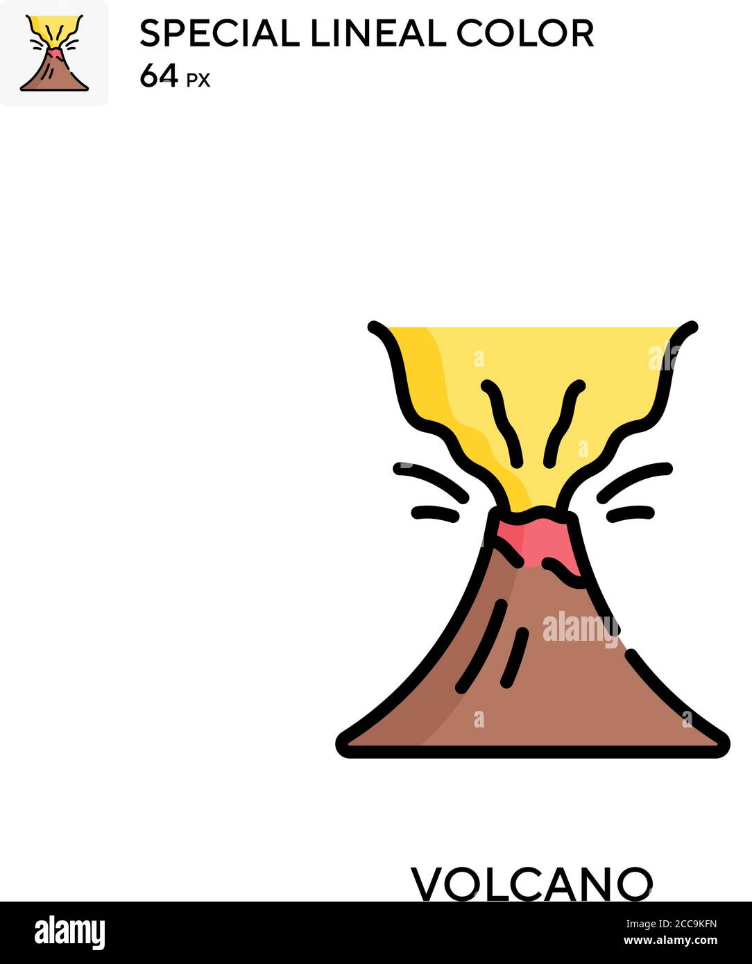 Volcano Special lineal color vector icon. Illustration symbol design ...