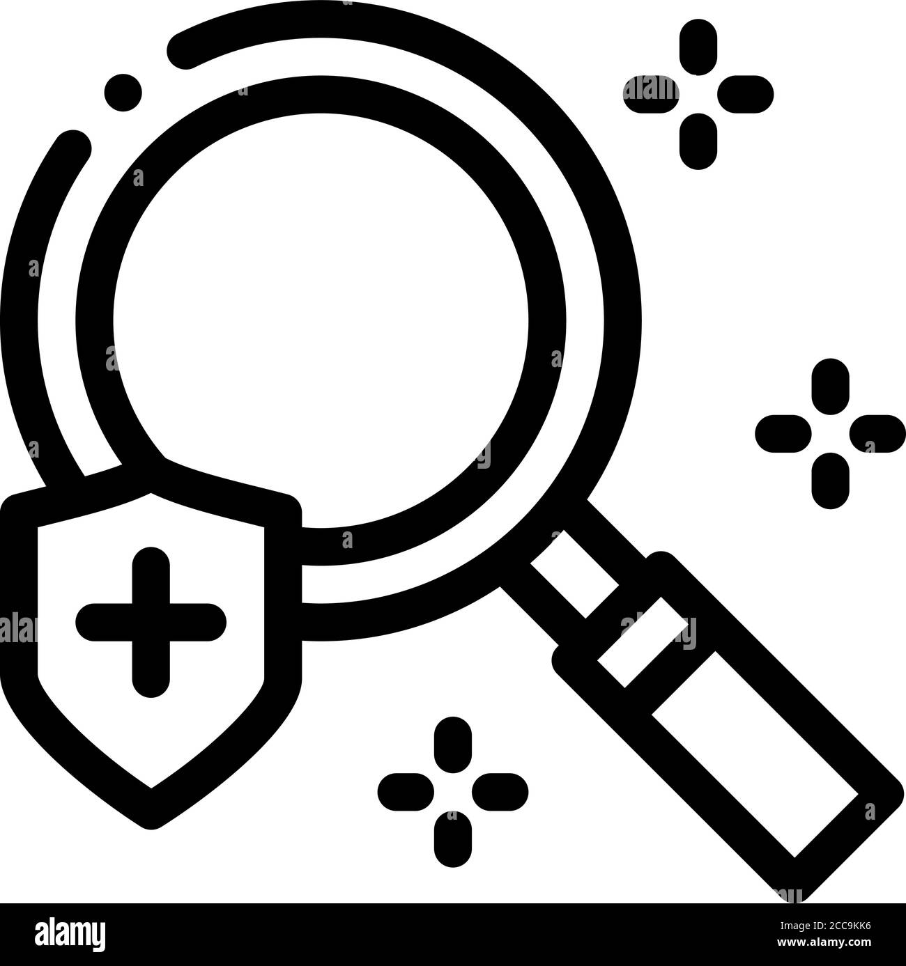 health research insurance icon vector outline illustration Stock Vector ...