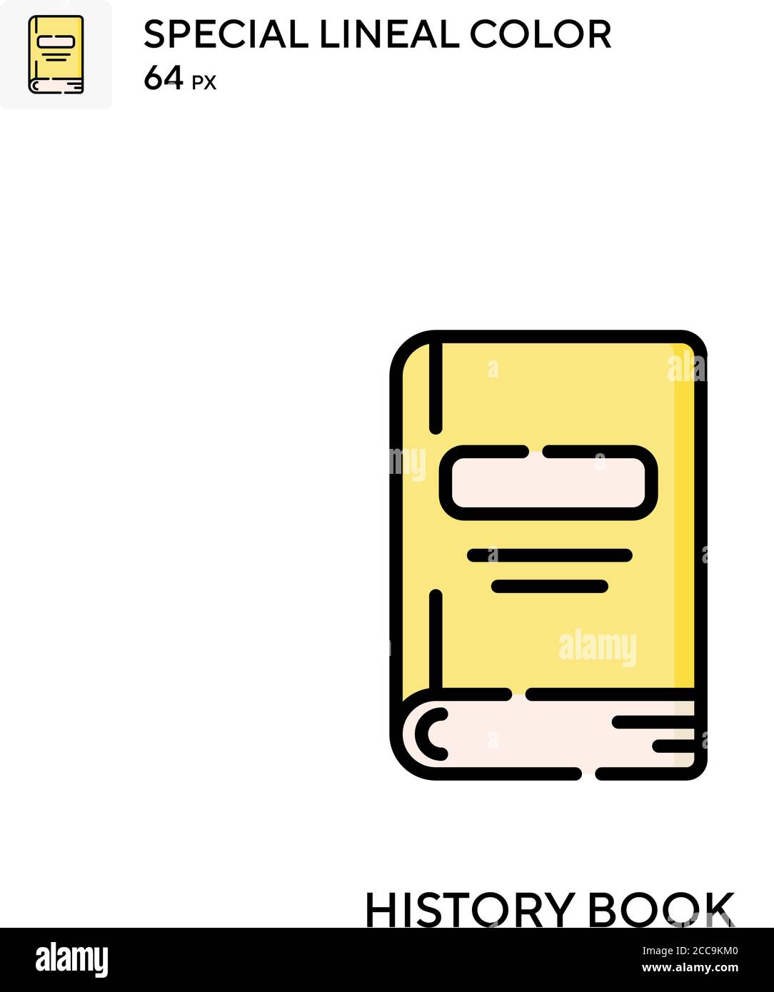 History book Special lineal color vector icon. Illustration symbol ...