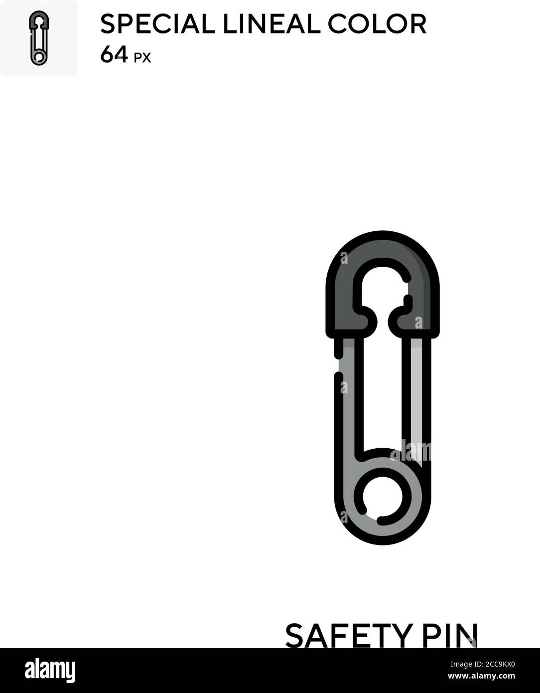 Safety pin Special lineal color vector icon. Illustration symbol design ...