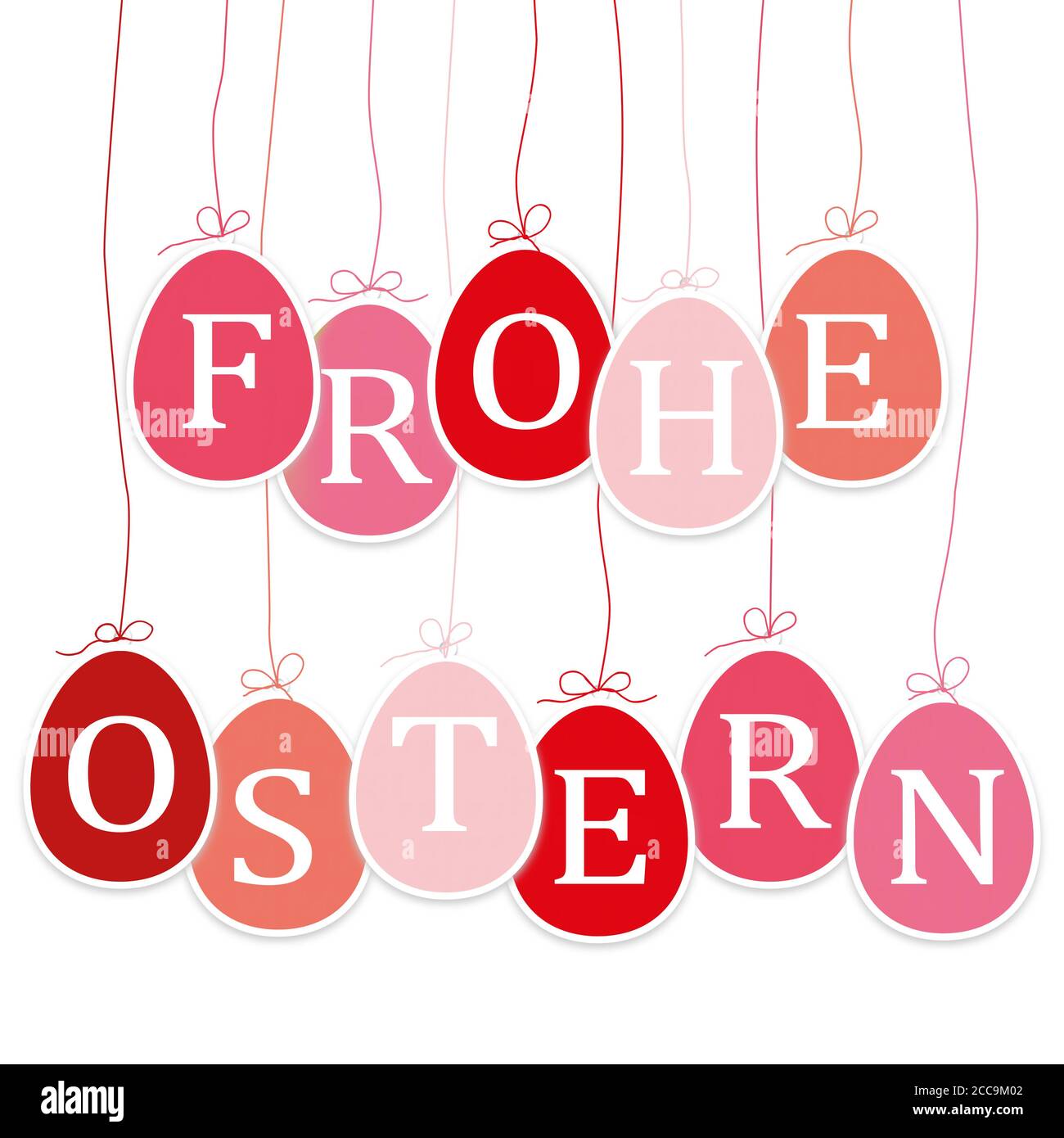 Illustration of colorful balloons with HAPPY EASTER text hanging on ...