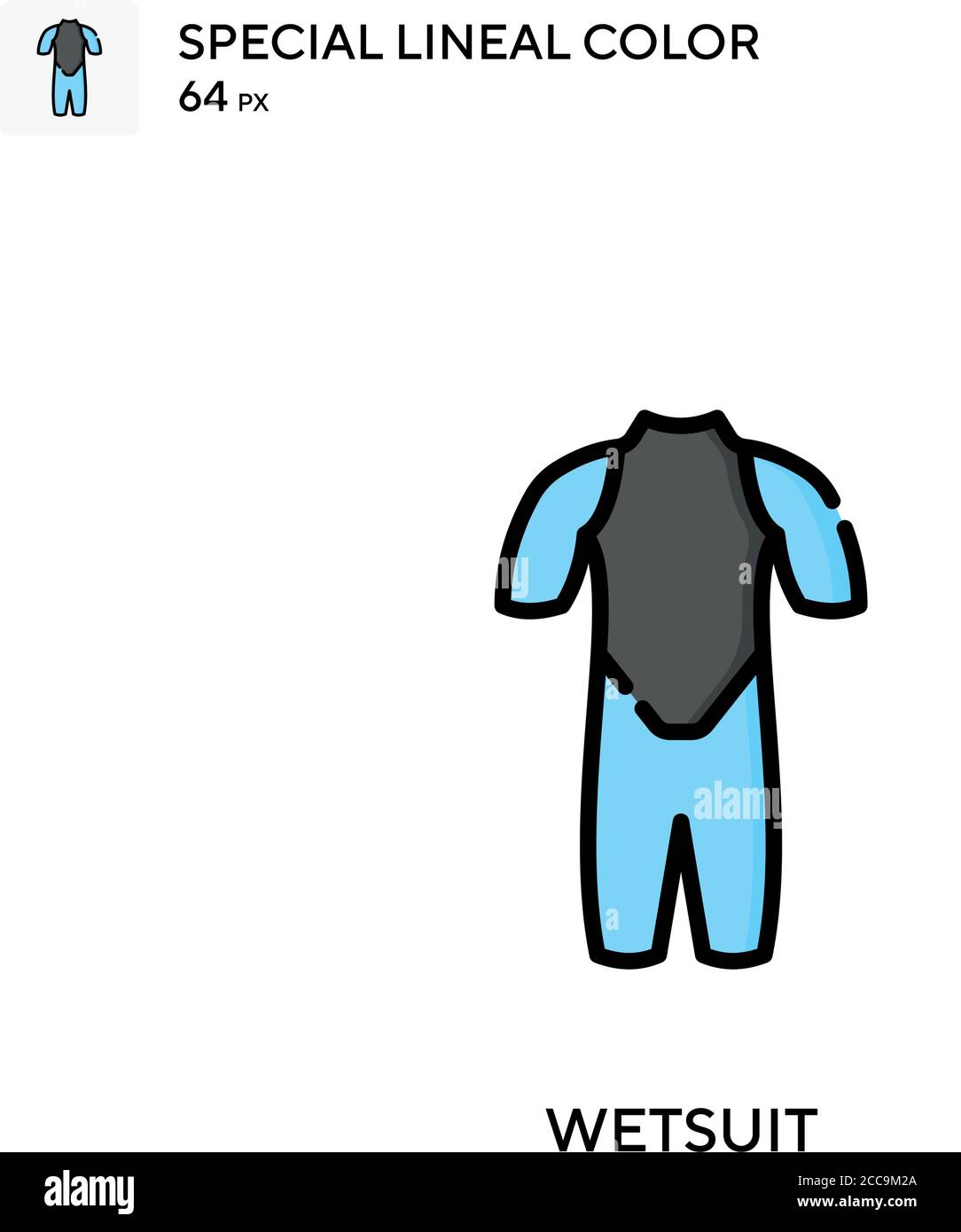 Wetsuit Special lineal color vector icon. Illustration symbol design template for web mobile UI ...
