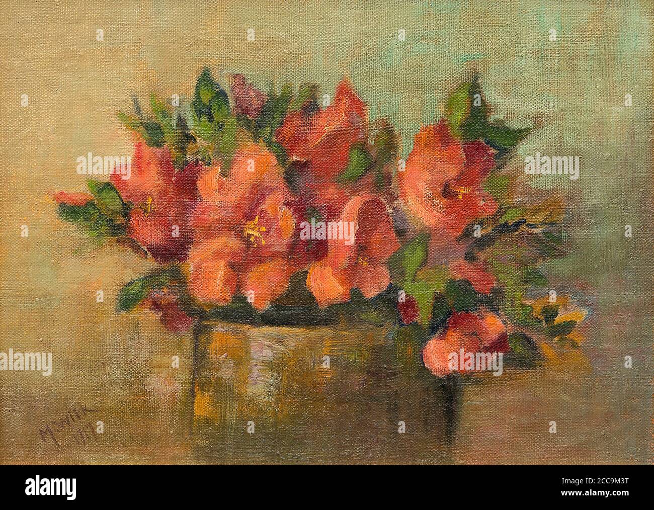 Wiik Maria - Flower Motif - Finnish School - 19th Century Stock Photo ...