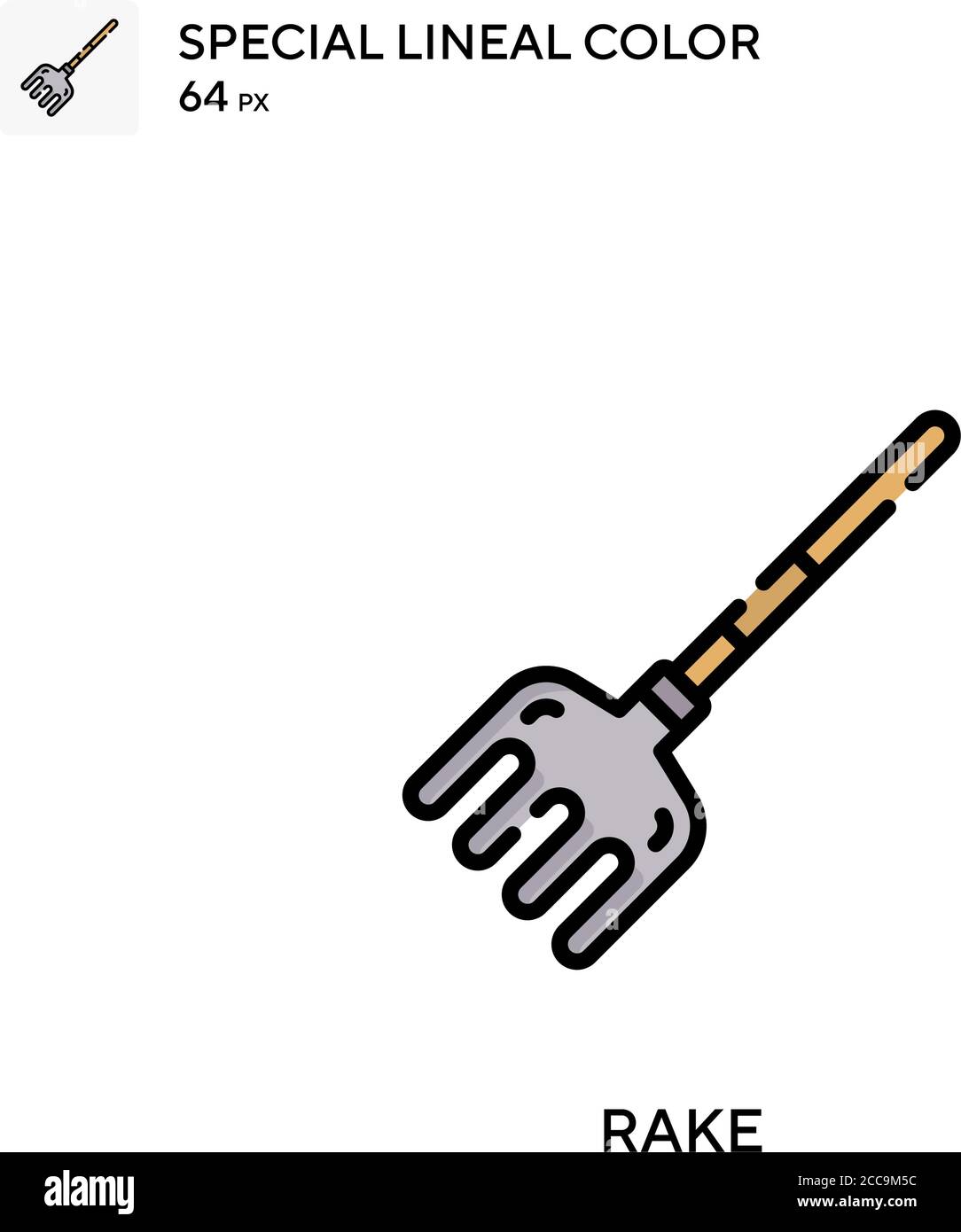 Rake Special lineal color vector icon. Illustration symbol design ...