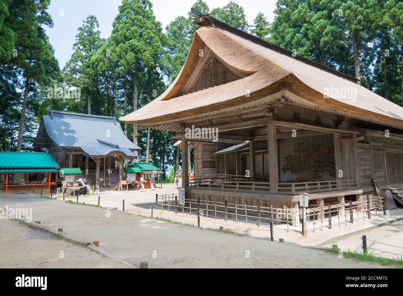 Iwate, Japan - Noh theater at Hakusan-Jinja Shrine in Hiraizumi, Iwate ...