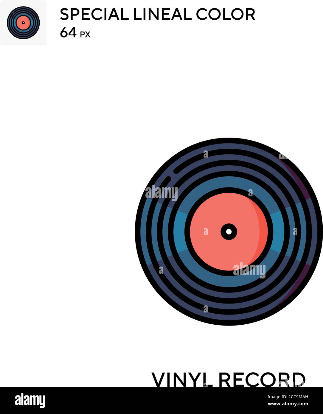 Vinyl record Special lineal color vector icon. Illustration symbol ...